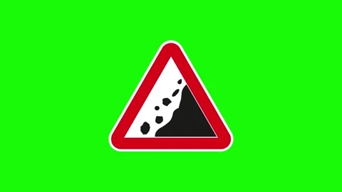 Animated Road Sign Icons on Green Screen... | Stock Video | Pond5