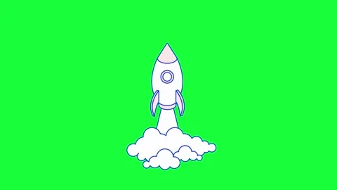 Animated rocket launcher icon backgroun... | Stock Video | Pond5