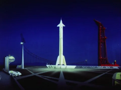 Animated rocket launches with speed and ... | Stock Video | Pond5