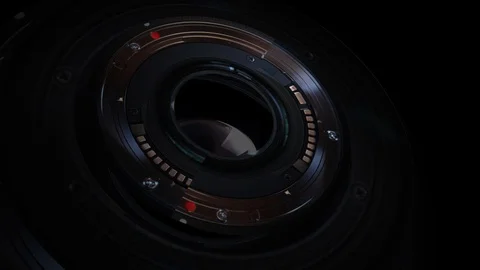 Animated rotating camera lens, can be us... | Stock Video | Pond5