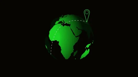 Animated rotating green Earth globe glob... | Stock Video | Pond5