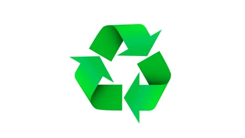 Animated rotating green recycle sign. Re... | Stock Video | Pond5