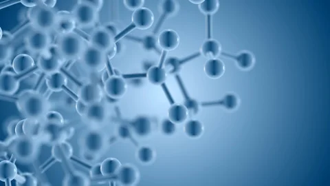 Animated rotating molecule model on a bl... | Stock Video | Pond5
