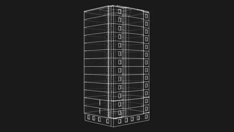 Animated rotation of a multi-storey buil... | Stock Video | Pond5