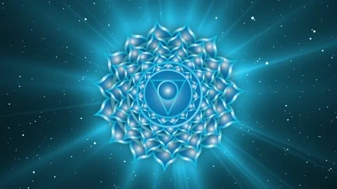 Animated rotation of a Throat Chakra sym... | Stock Video | Pond5