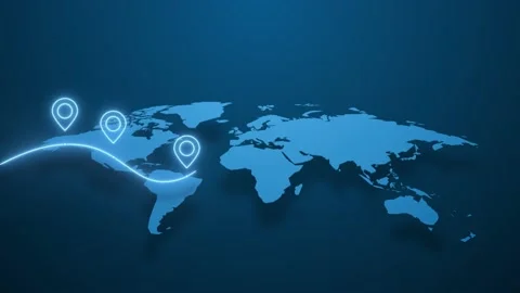 Animated Route Maps Stock Videos – Royalty-Free HD & 4K Videos