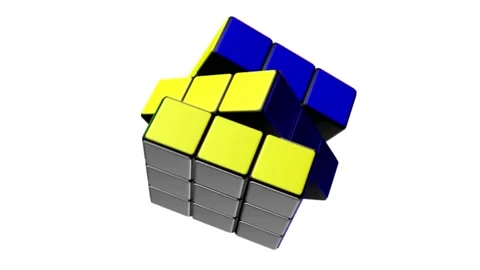 Animated Rubik's cube. Rubik cubes. | Stock Video | Pond5