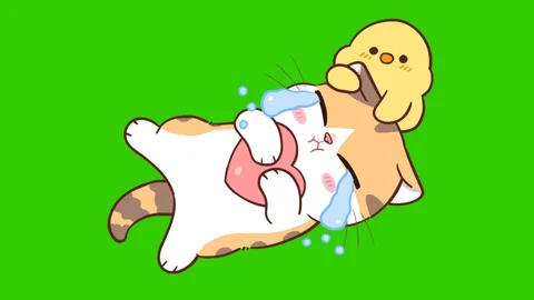 Animated Sad Cat Crying in Bed with Comf... | Stock Video | Pond5