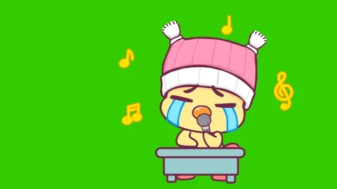 Animated Sad Chicken Singing with Tears ... | Stock Video | Pond5