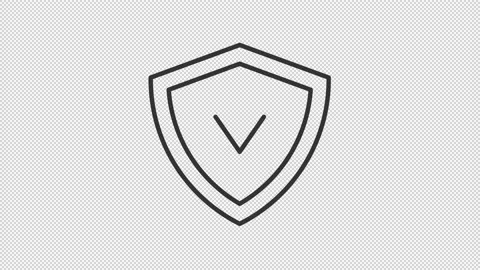 Animated safety sign linear icon | Stock Video | Pond5