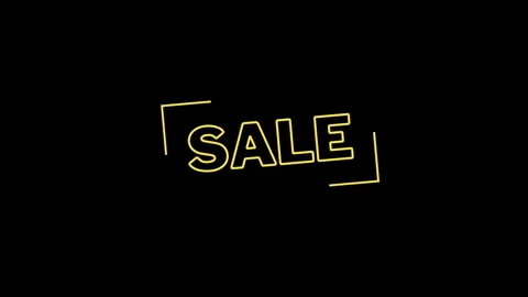 animated Sale sign on black background | Stock Video | Pond5