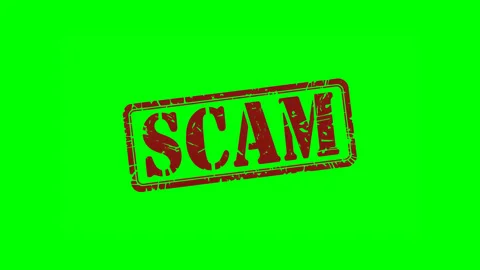 Animated "SCAM" rubber stamp seal on gre... | Stock Video | Pond5