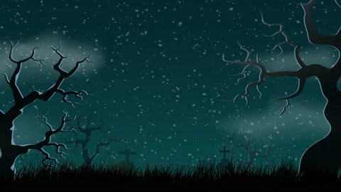 Animated scary night of Halloween. Spook... | Stock Video | Pond5