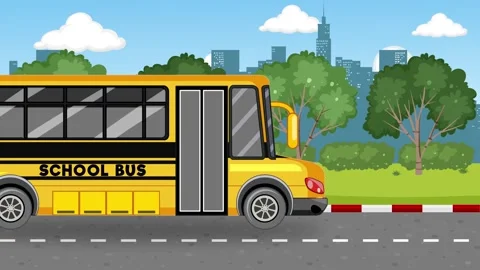 Schoolbus Animated Stock Footage ~ Royalty Free Stock Videos | Pond5