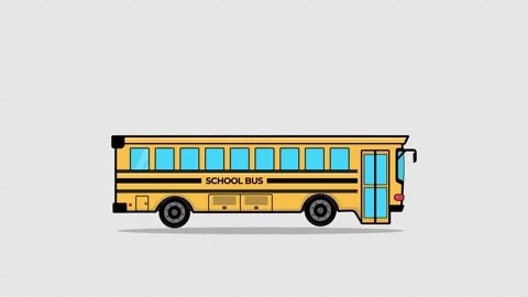 School Bus Cartoon Stock Video Footage | Royalty Free School Bus ...