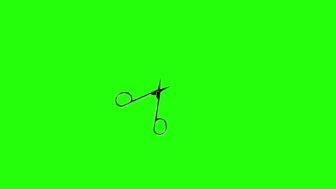 Animated Scissor cutting and moving on t... | Stock Video | Pond5