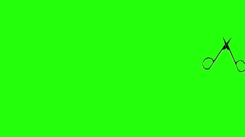 Animated Scissor cutting and moving on t... | Stock Video | Pond5