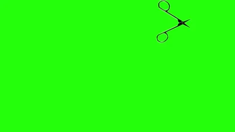 Animated Scissor cutting and moving on t... | Stock Video | Pond5