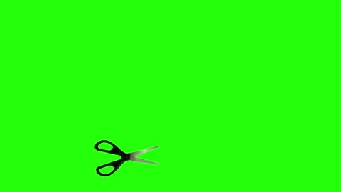 Animated Scissor cutting and moving on t... | Stock Video | Pond5