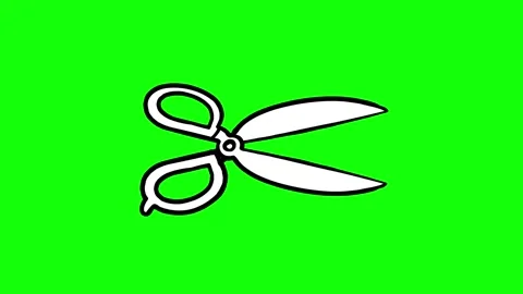 Animated scissors black and white video ... | Stock Video | Pond5