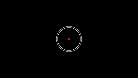 Animated Scope Crosshair w/ Maginificati... | Stock Video | Pond5