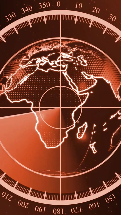 Animated searching radar screen. High te... | Stock Video | Pond5