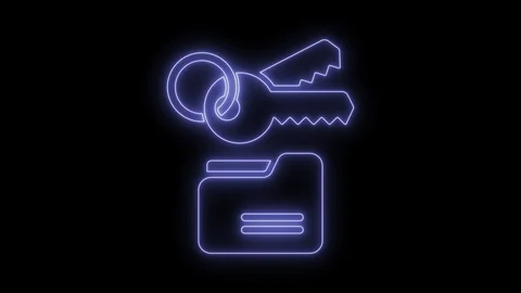 Animated Secure folder icon 4K | Stock Video | Pond5