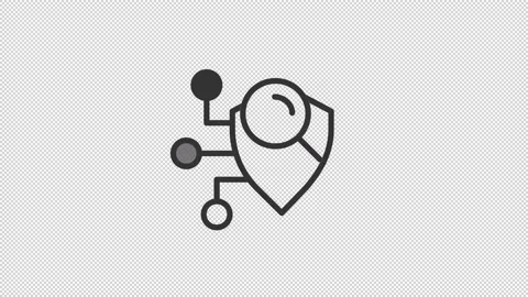 Animated security scan linear icon | Stock Video | Pond5