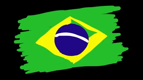 Brazil Flag Outline Stock Video Footage | Royalty Free Brazil Flag ...