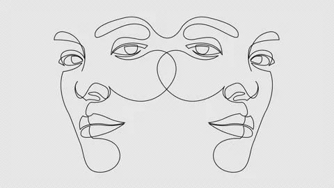 Animated self drawing of continuous line... | Stock Video | Pond5