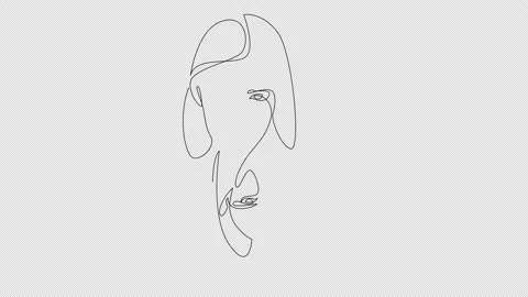 Animated self drawing of continuous line... | Stock Video | Pond5