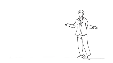 Animated self drawing of continuous line... | Stock Video | Pond5
