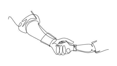 Animated self drawing of continuous line... | Stock Video | Pond5