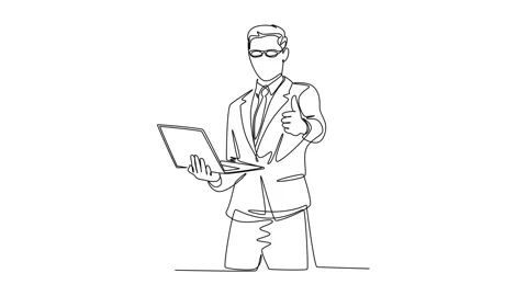 Animated self drawing of continuous line... | Stock Video | Pond5