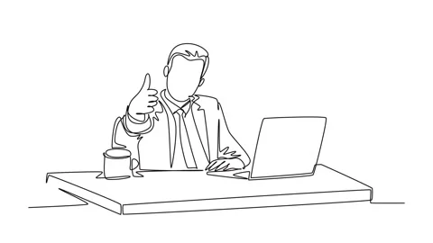 Animated self drawing of continuous line... | Stock Video | Pond5