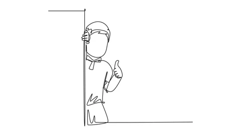 Animated self drawing of continuous line... | Stock Video | Pond5