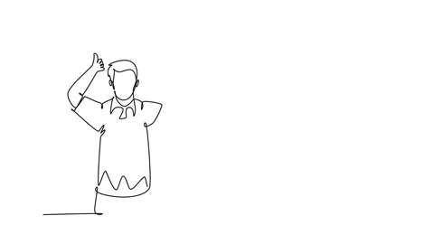 Animated self drawing of continuous line... | Stock Video | Pond5