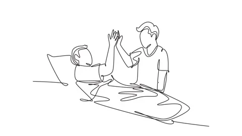 Animated self drawing of continuous line... | Stock Video | Pond5