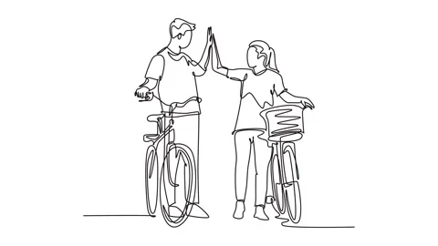 Animated self drawing of continuous line... | Stock Video | Pond5