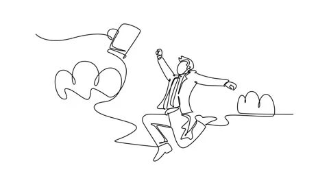 Animated self drawing of continuous line... | Stock Video | Pond5