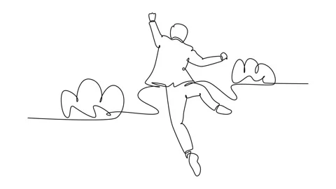 Animated self drawing of continuous line... | Stock Video | Pond5