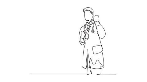 Animated self drawing of continuous line... | Stock Video | Pond5