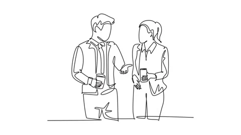 Animated self drawing of continuous line... | Stock Video | Pond5