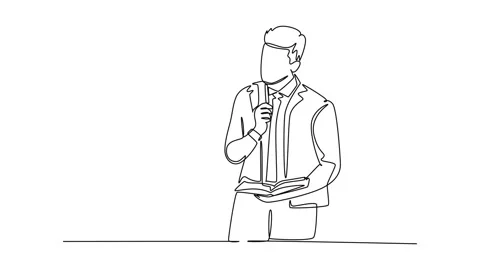 Animated self drawing of continuous line... | Stock Video | Pond5