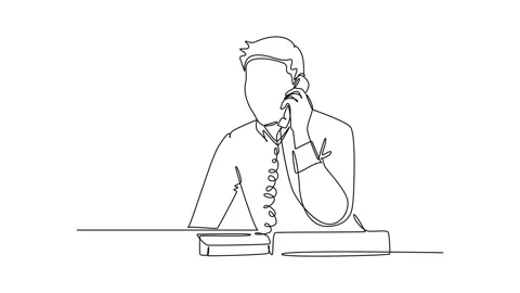 Employee Line Art Stock Footage ~ Royalty Free Stock Videos | Pond5