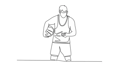 Animated self drawing of continuous line... | Stock Video | Pond5