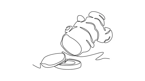 Animated self drawing of continuous line... | Stock Video | Pond5