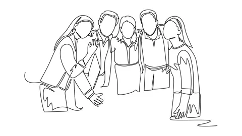 Animated self drawing of continuous line... | Stock Video | Pond5