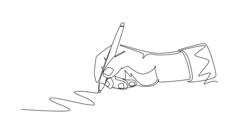 Animated Hand Drawing Stock Videos – Royalty-Free HD & 4K Videos