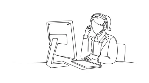 Animated self drawing of continuous line... | Stock Video | Pond5